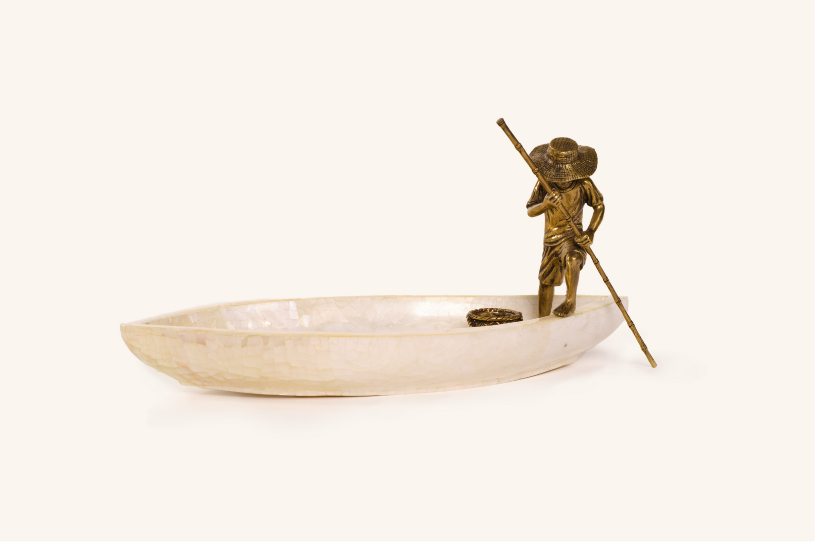 Fisherman on Banca in White Cabebe Shell – Neil Felipp